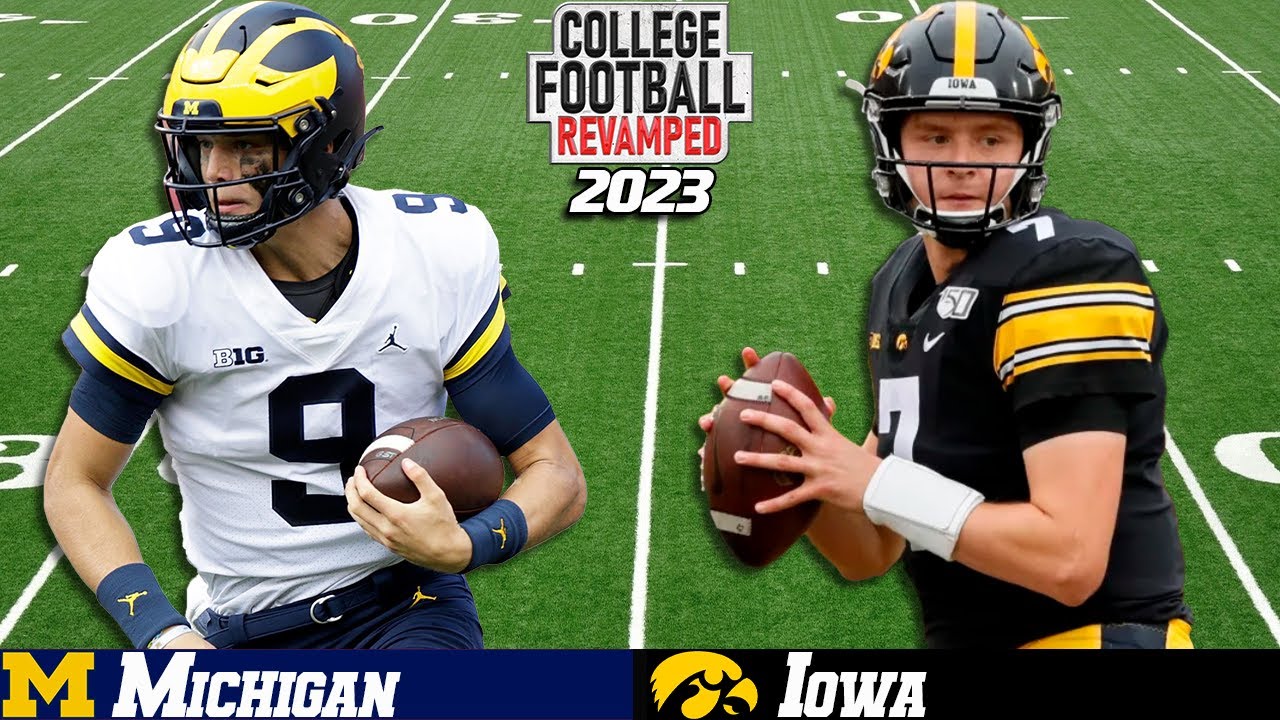 4 Michigan Wolverines vs Iowa Hawkeyes Week 5 NCAA Football 14 Revamped ...