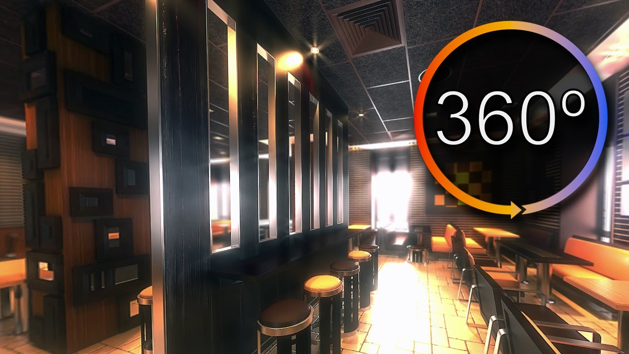 Restaurant Interior CGI 3D Virtual Reality 360º 4K - YouTube