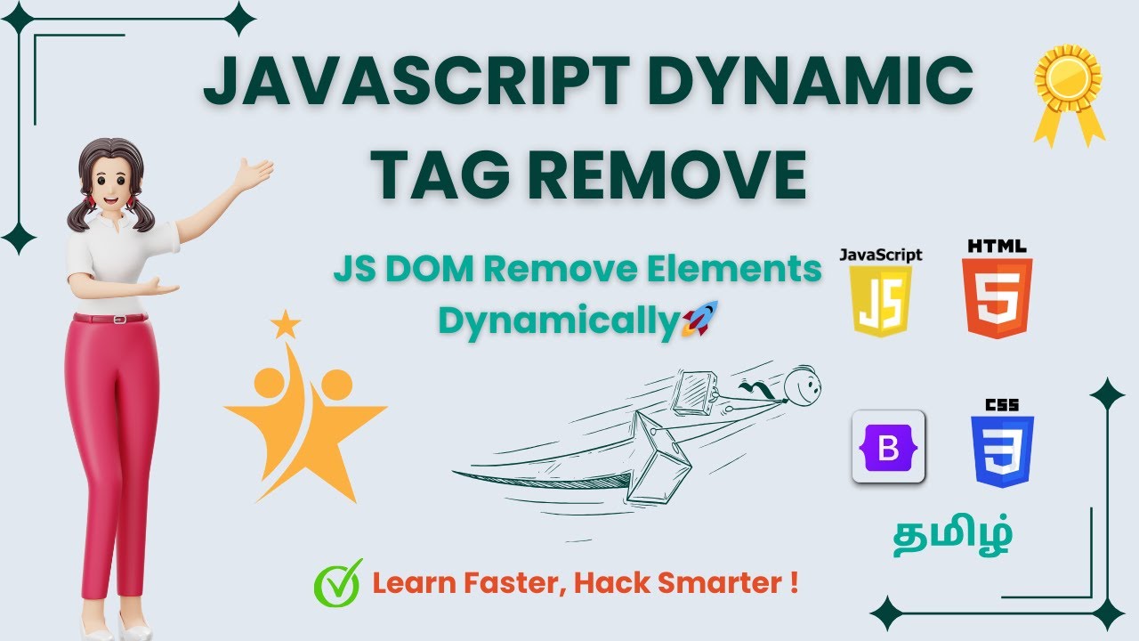 🔥 JavaScript DOM – Remove Elements Dynamically | Learn How to Delete HTML Tags in JavaScript 🚀 ...