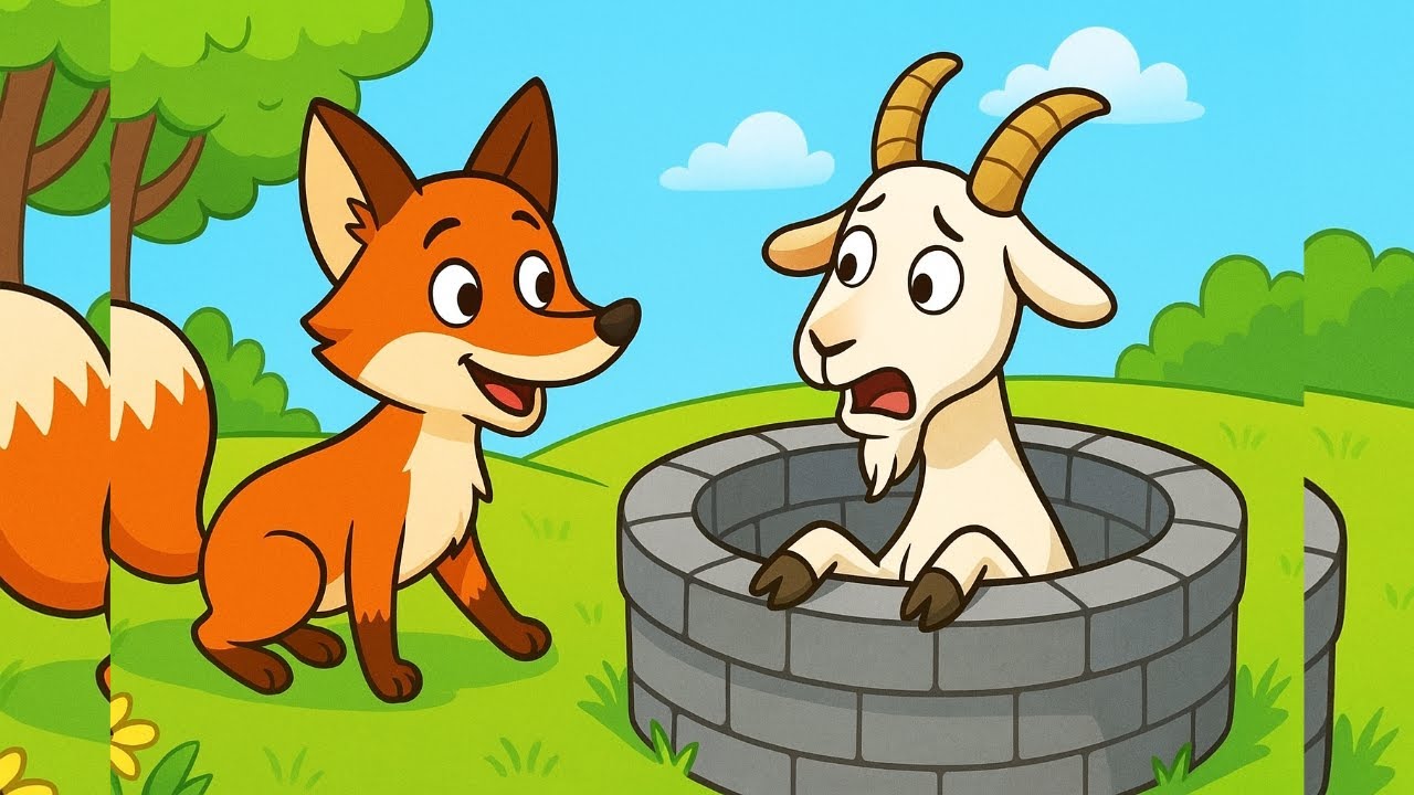 The Fox and the Goat in the Well | A Clever Trick with a Wise Moral for ...