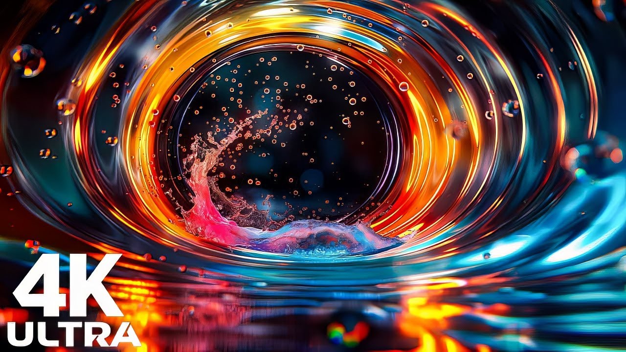 Abstract Liquid - Relaxing Music 4 Hour 4K Relaxing Screensaver for ...