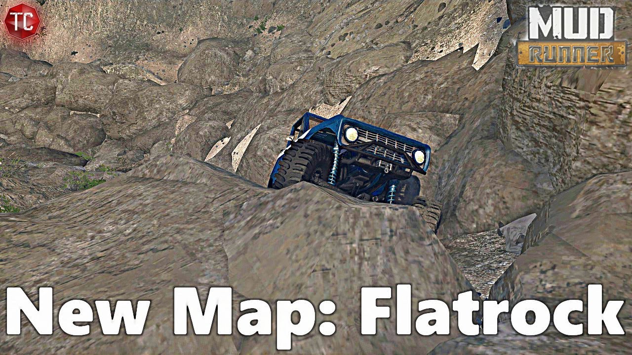 SpinTires MudRunner: NEW MAP! Flatrock (ROCK CRAWLING MAP) - YouTube
