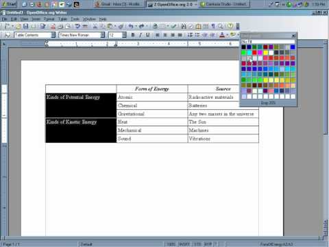 Tutorial: OpenOffice Cell Merge and Text Linking - YouTube