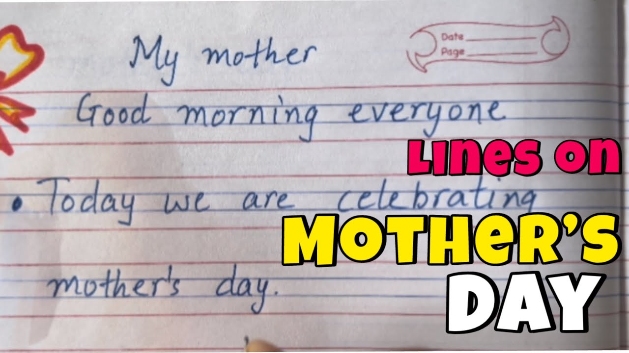 Lines on mother’s Day | 10 Lines on Mother’s Day in English | essay for ...