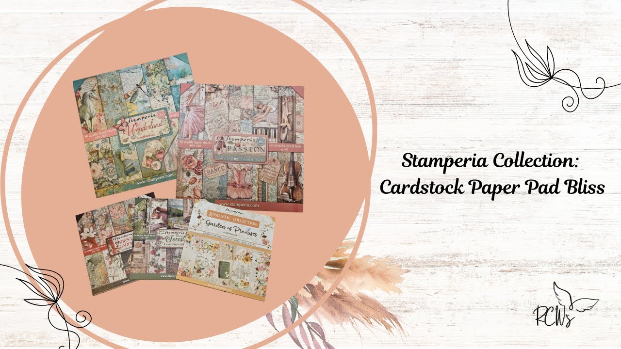 Stamperia Collection: Cardstock Paper Pad Bliss - YouTube