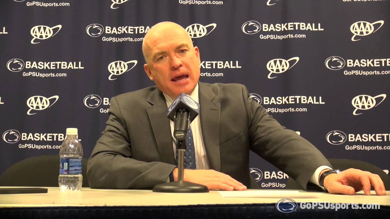 Nittany Lion Basketball Postgame - Patrick Chambers vs. Duquesne - YouTube
