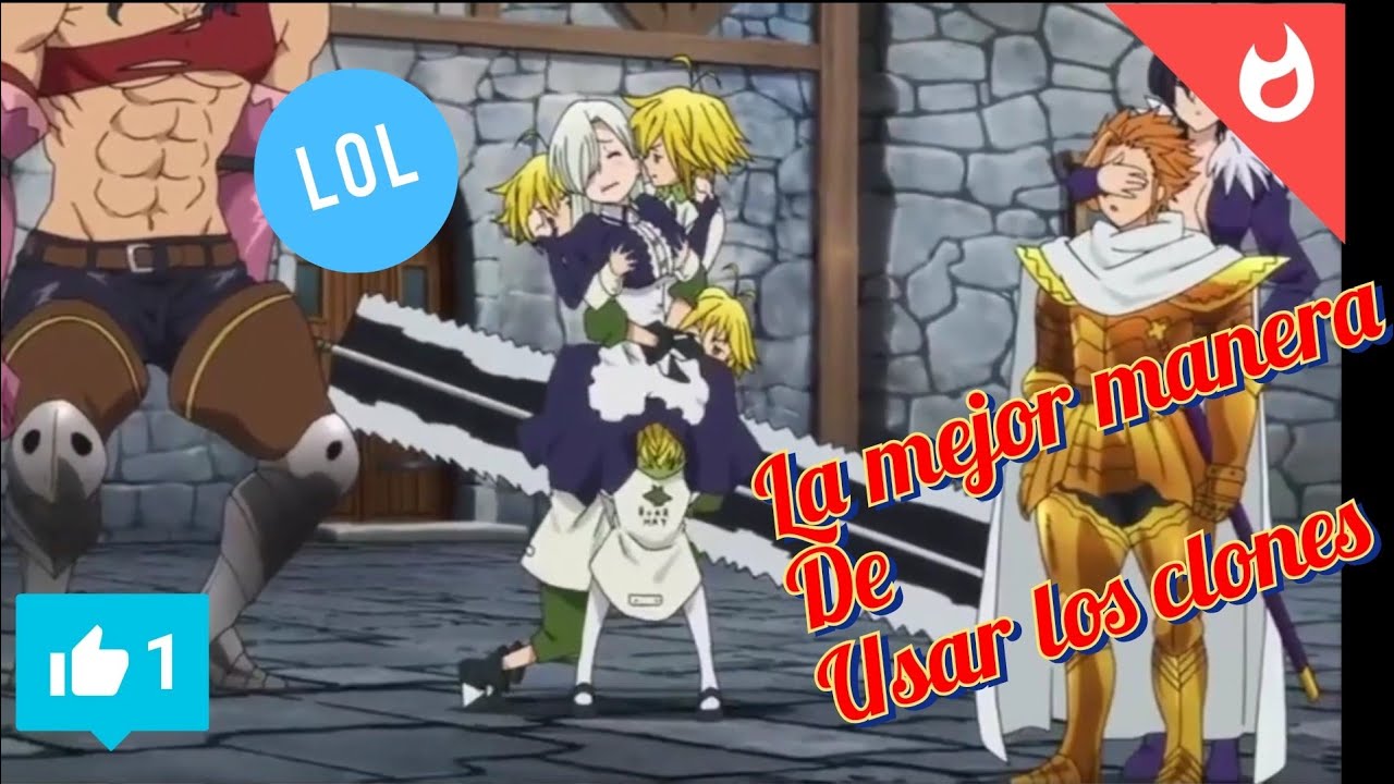 Meliodas muestra sus clones a Elisabeth 😏 - YouTube
