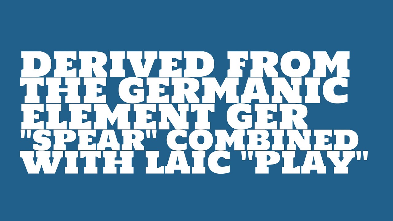 What is the origin of the name Gerlach? - YouTube