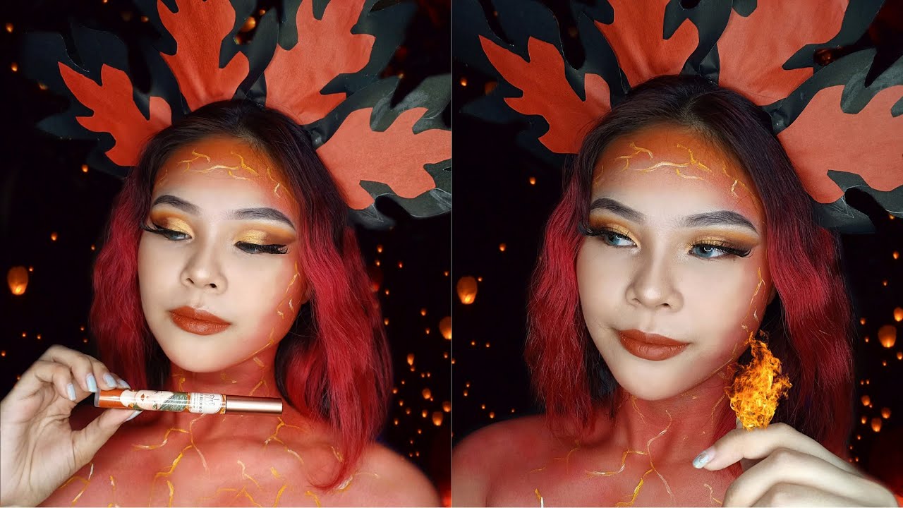 FIRE ELEMENT MAKEUP 🔥🔥 - YouTube
