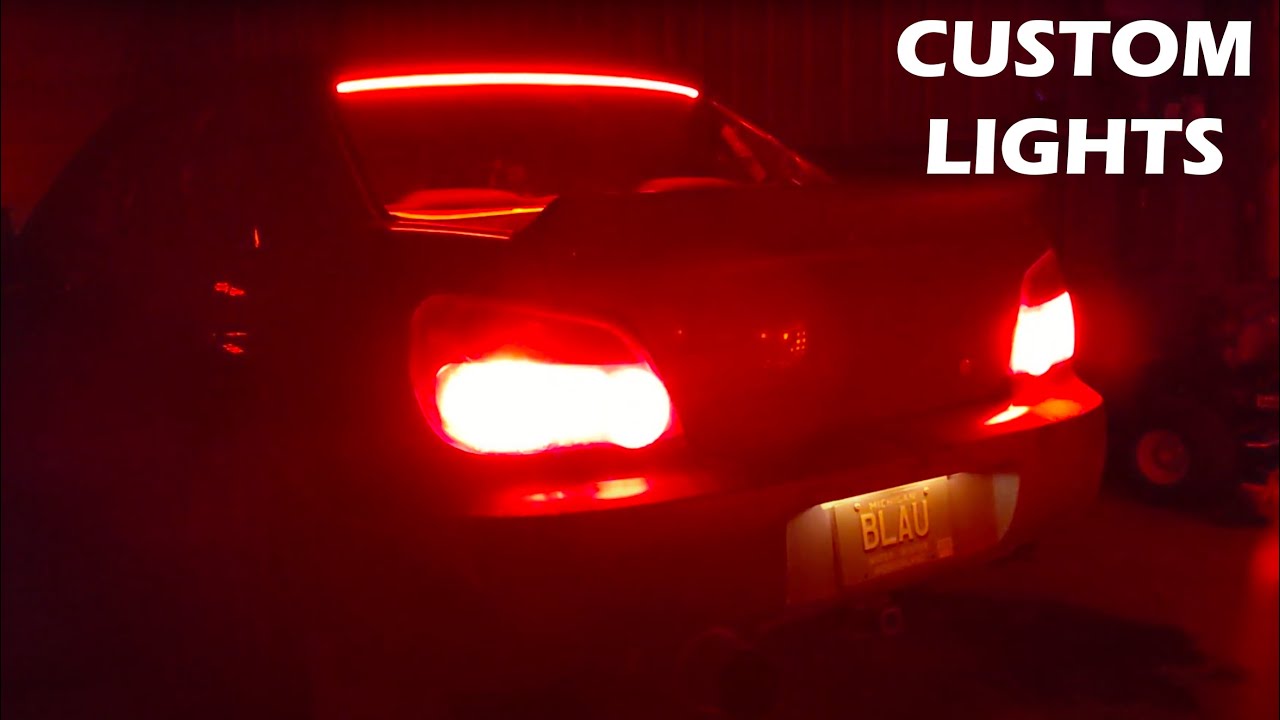 Subaru WRX custom brake light - YouTube