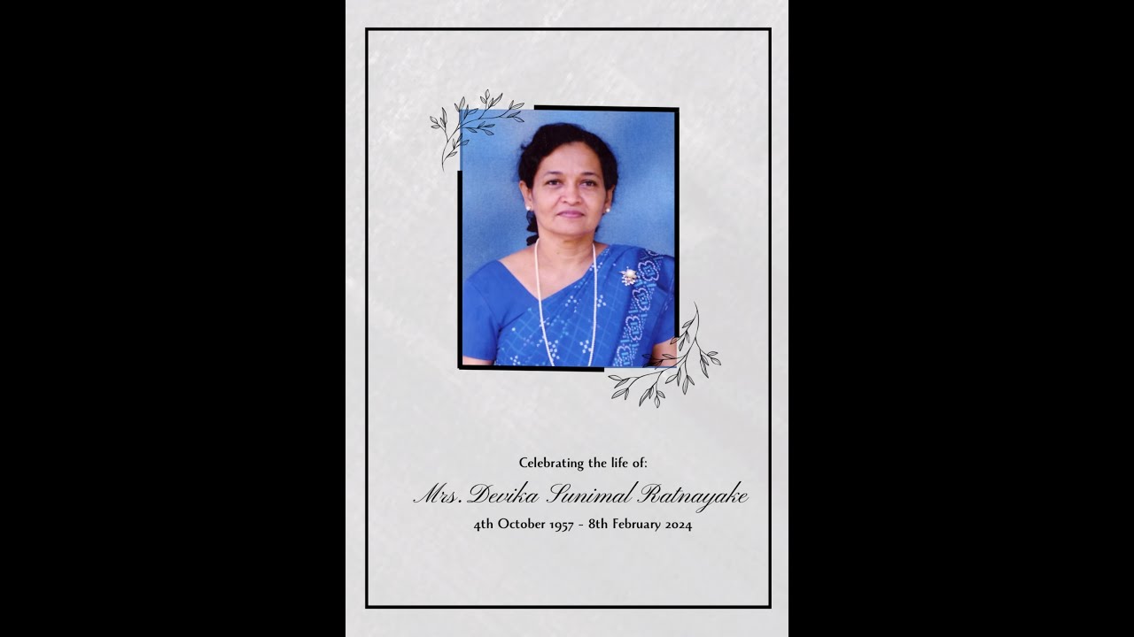 Mrs. Devika Ratnayake's Funeral - YouTube