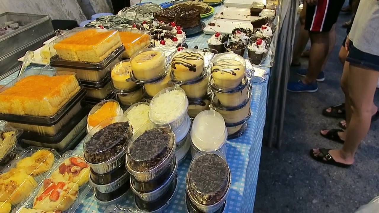 A Beautiful Selection of Fresh Cakes - Thai Street Food - YouTube