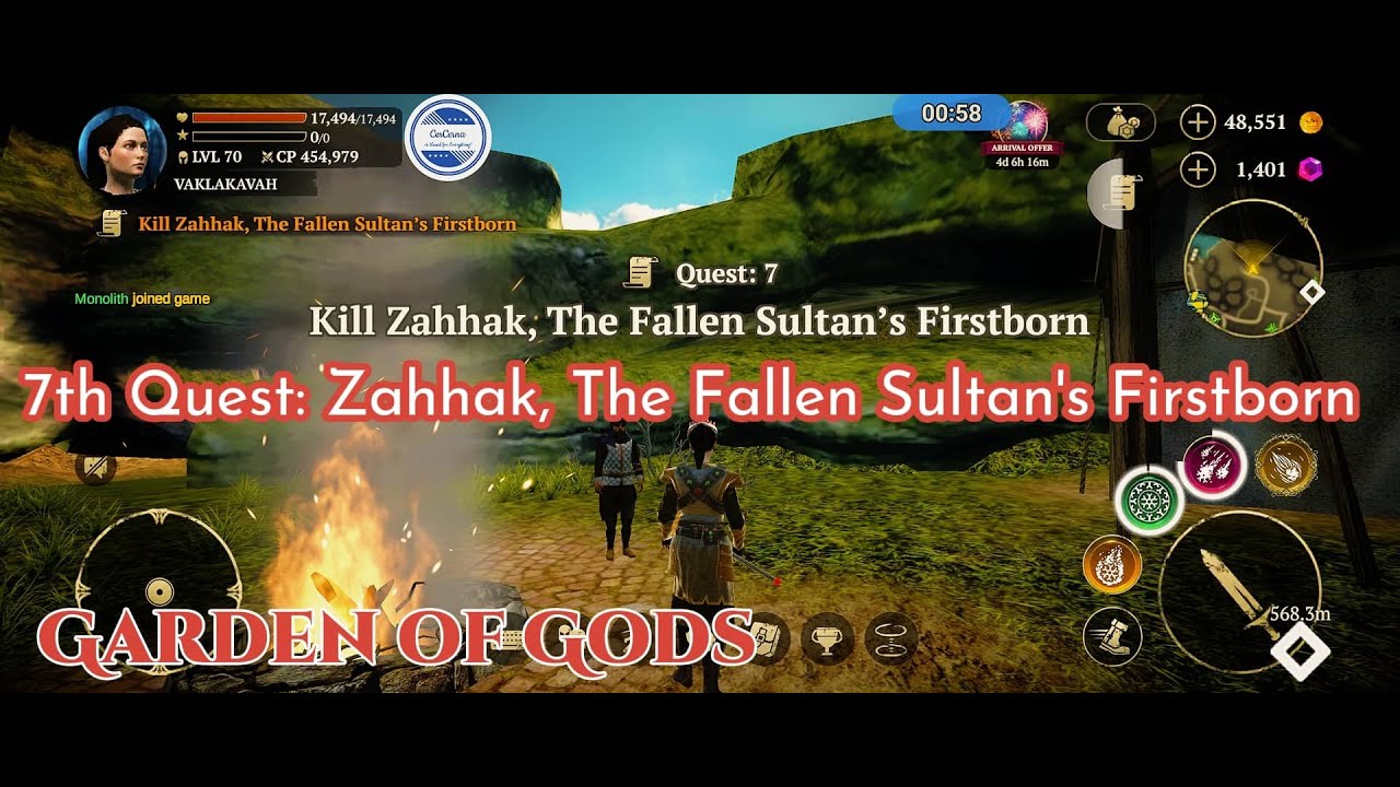 GARDEN OF GODS, 7TH QUEST: ZAHHAK, THE FALLEN SULTAN'S FIRSTBORN 🧝 EVIL ...