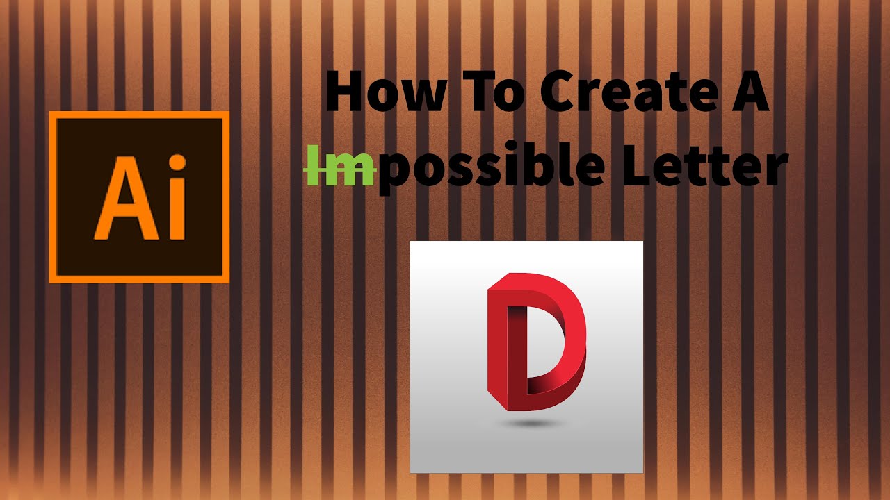 How To Create A Impossible D Letter Art - YouTube