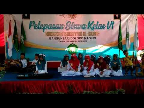 Mbak eva jilbab merah sebelah kiri ,,, mi al hikmah bangunsari dolopo madiun