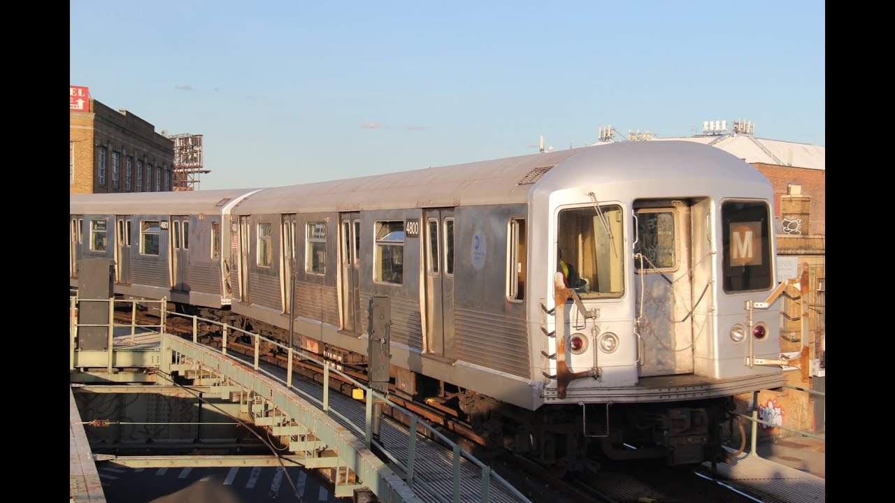 R42 (M) Shuttle leaving Myrtle-Wyckoff Avenues - YouTube