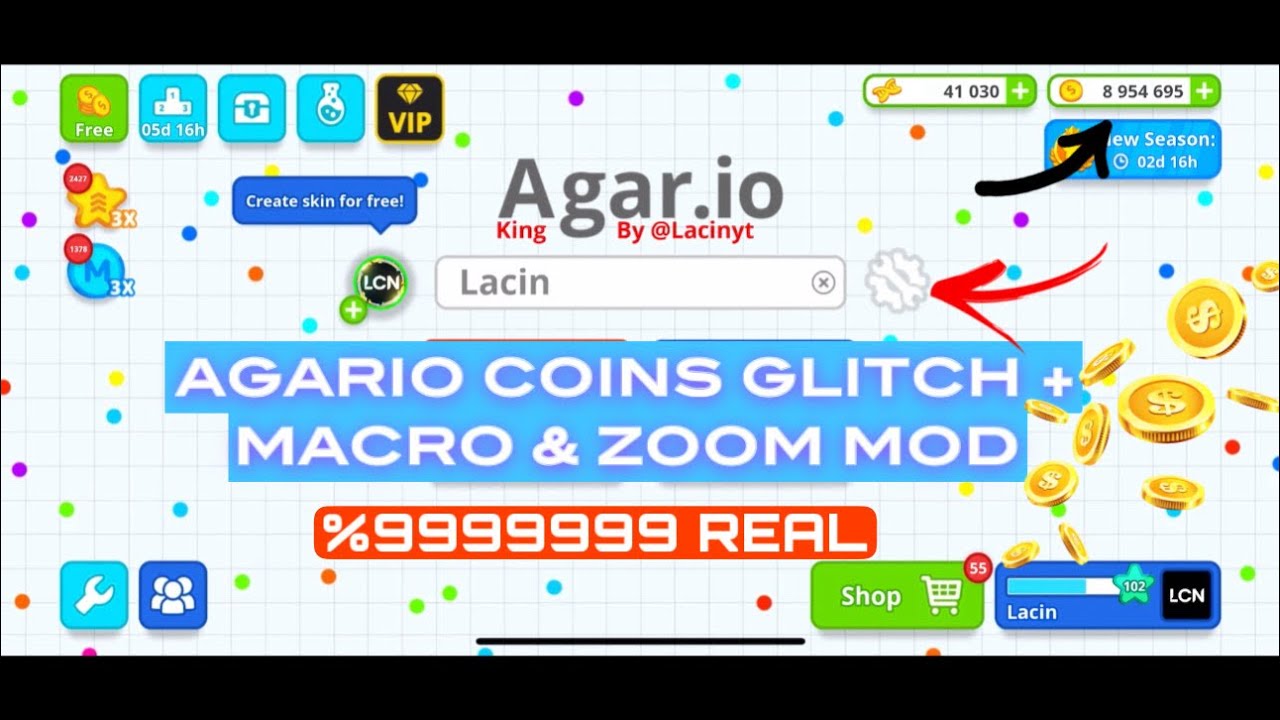 AGARIO FREE COINS GLITCH - AGARIO MOD MENU (AGARIO MOBILE) - YouTube