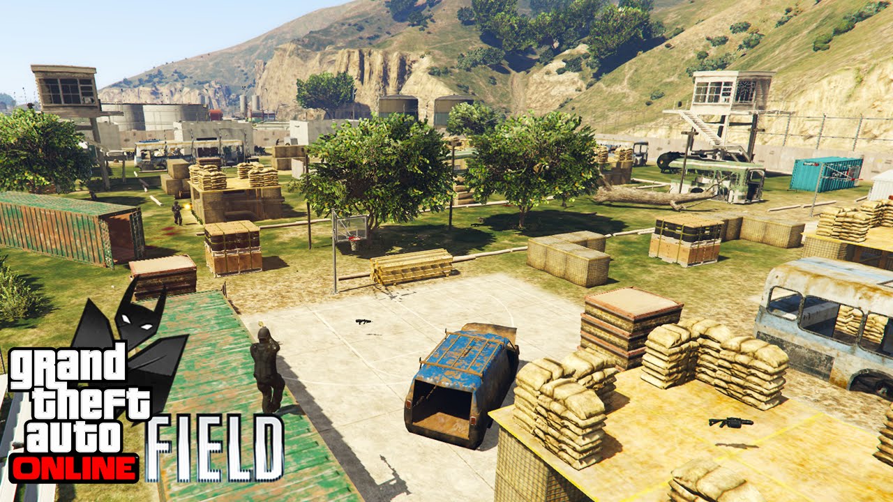 GTA V Field Online: CAMPO DE TREINAMENTO NO FORTE ZANCUDO - YouTube
