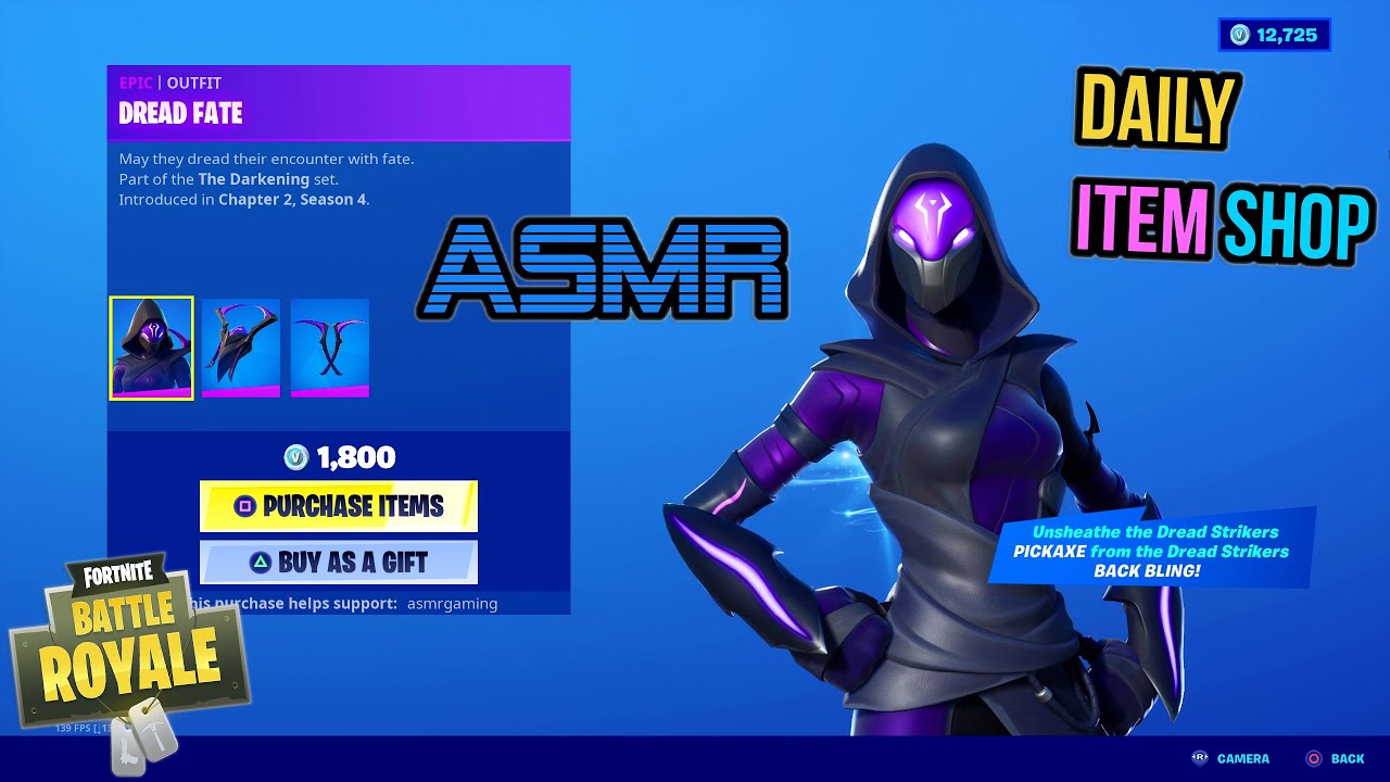 ASMR | Fortnite NEW Dread Fate Dread Omen Skins! Daily Item Shop Update ...