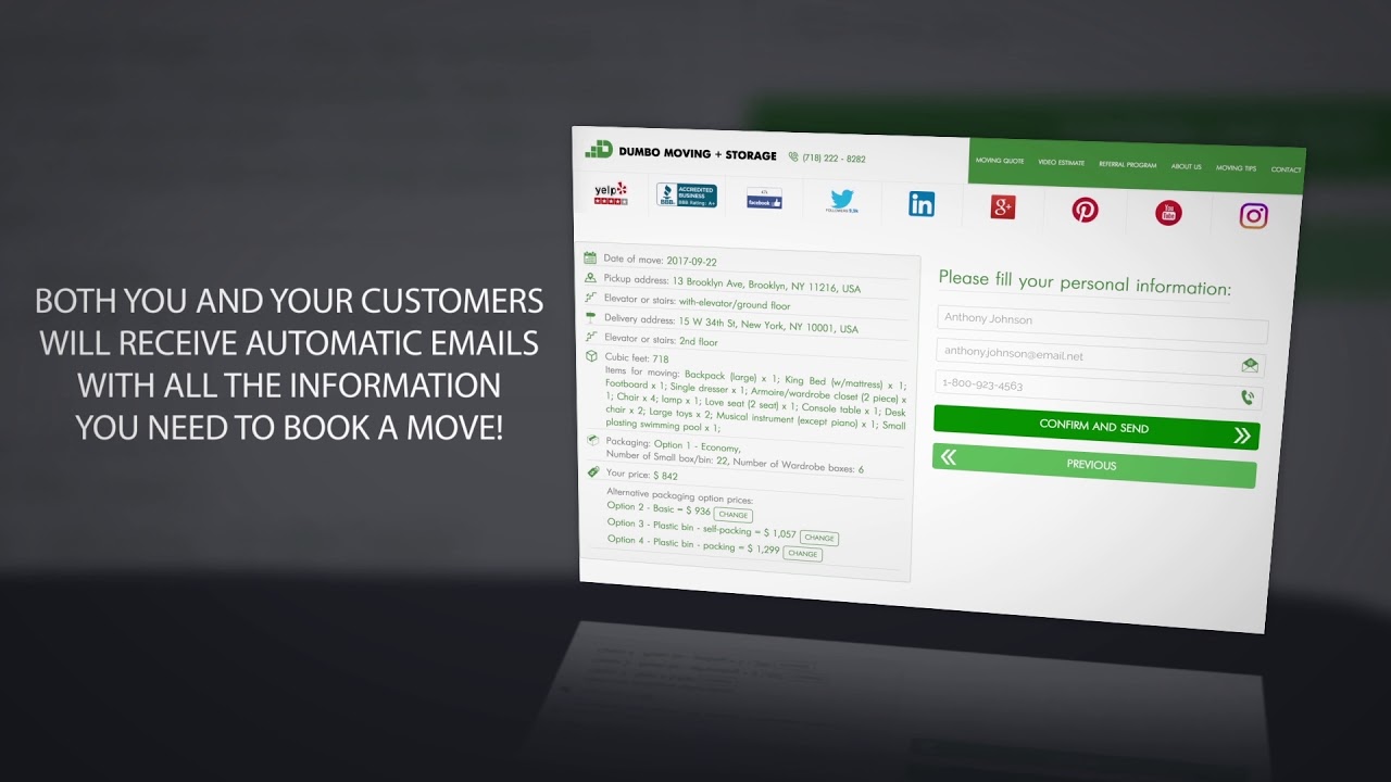 Instant Moving Quote Calculator - YouTube