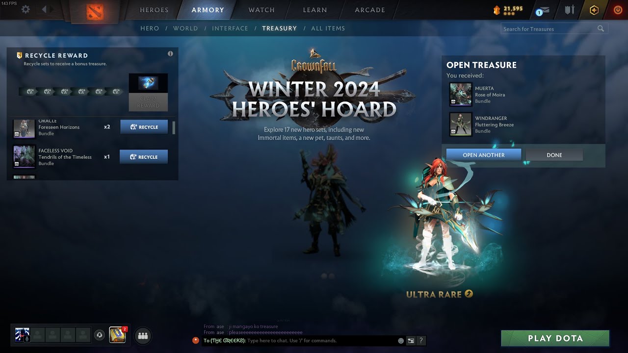 DOTA 2 ARCANA WINDRANGER IN JUST 20 TREASURE - YouTube