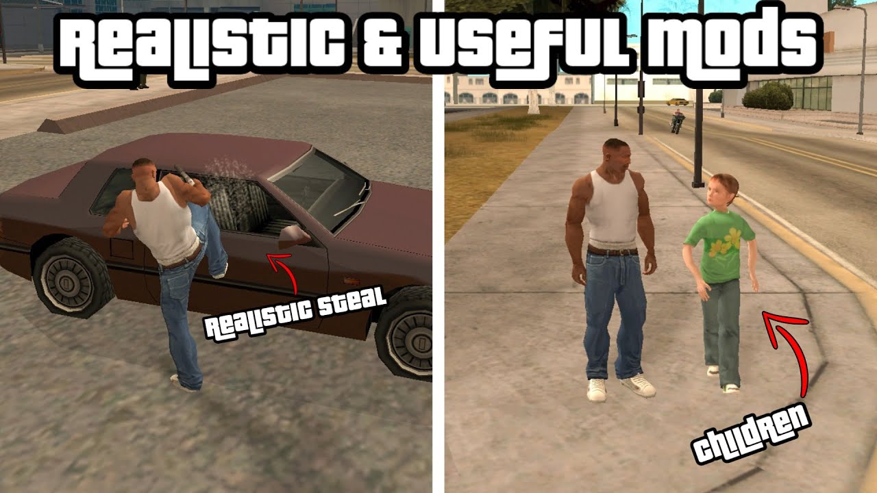 GTA SA Realistic and useful mods - YouTube