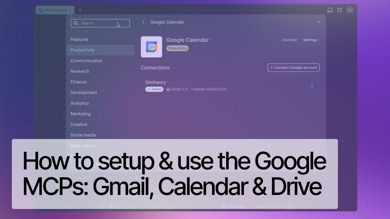How to Install & Use Google MCPs: Gmail, Google Calendar, Google Drive ...