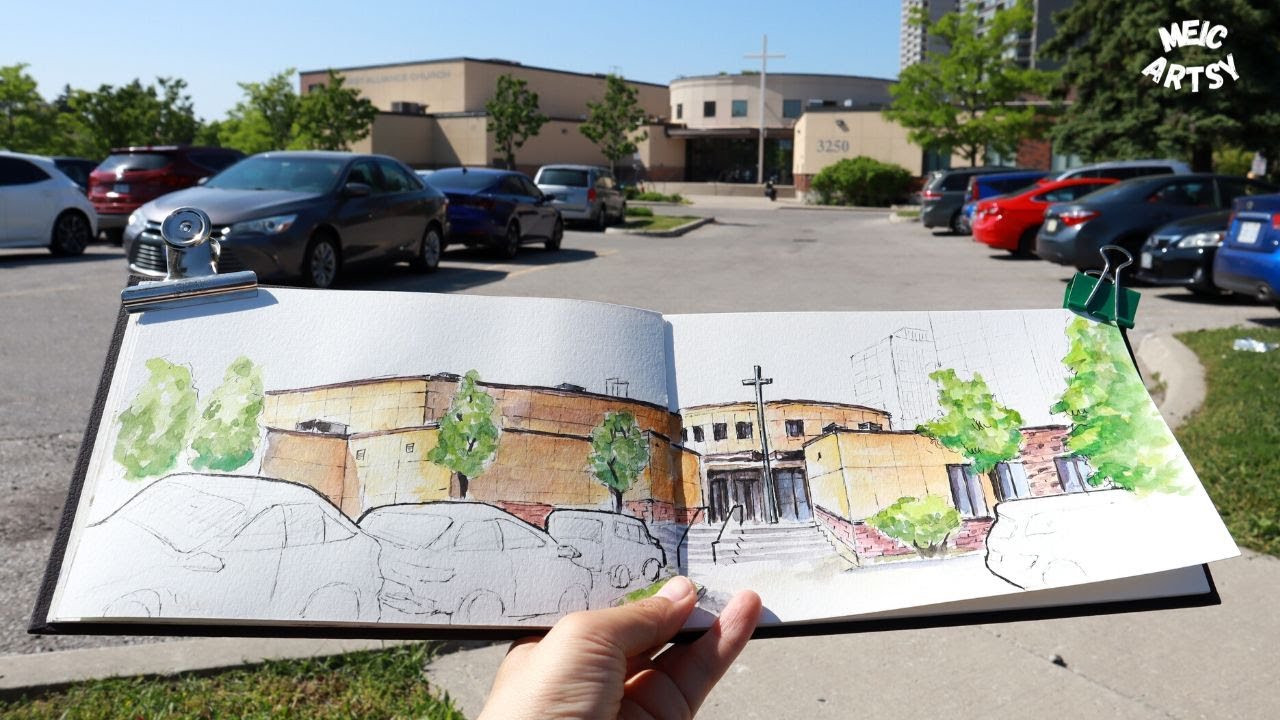 Urban Sketching On Location Discovering My City - YouTube
