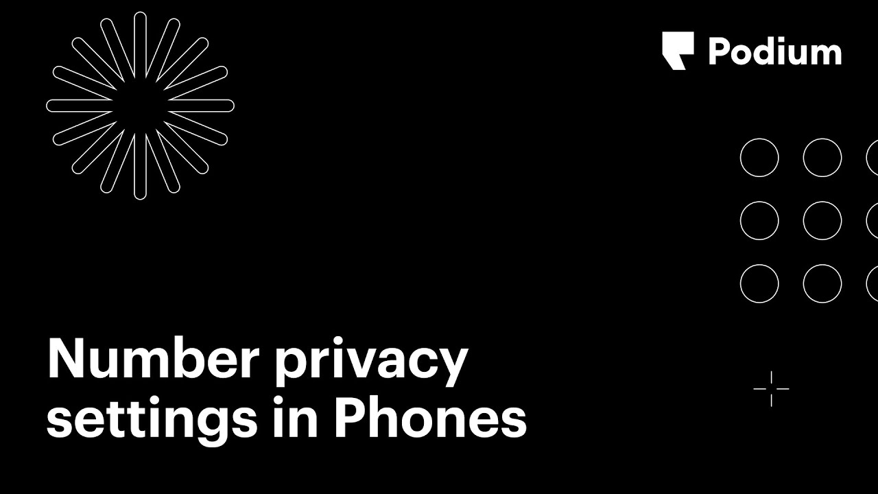 Phone Number Privacy Settings - YouTube