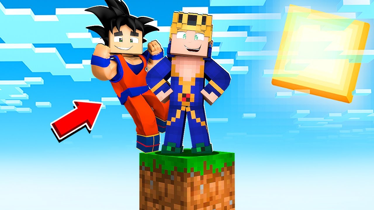 SOBREVIVÍ EN 1 BLOQUE CON GOKU en MINECRAFT😱💥 (Dragon Ball Z mod) - YouTube