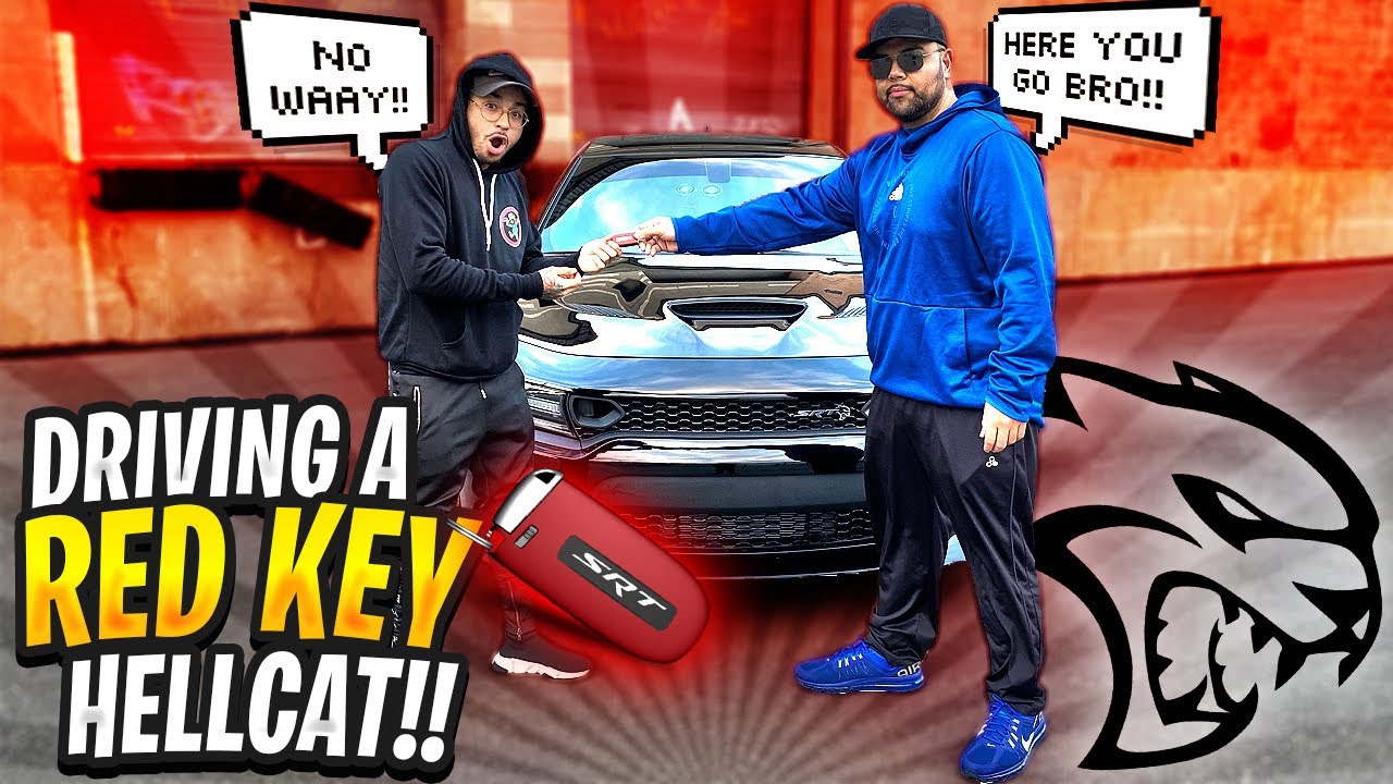 DRIVING HELLCAT WITH RED KEY FOR THE FIRST TIME ! (OWNER GETS MAD ...