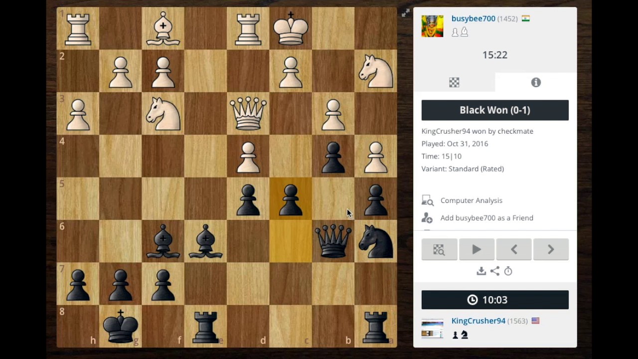 Blackburne's Mate Example! - YouTube