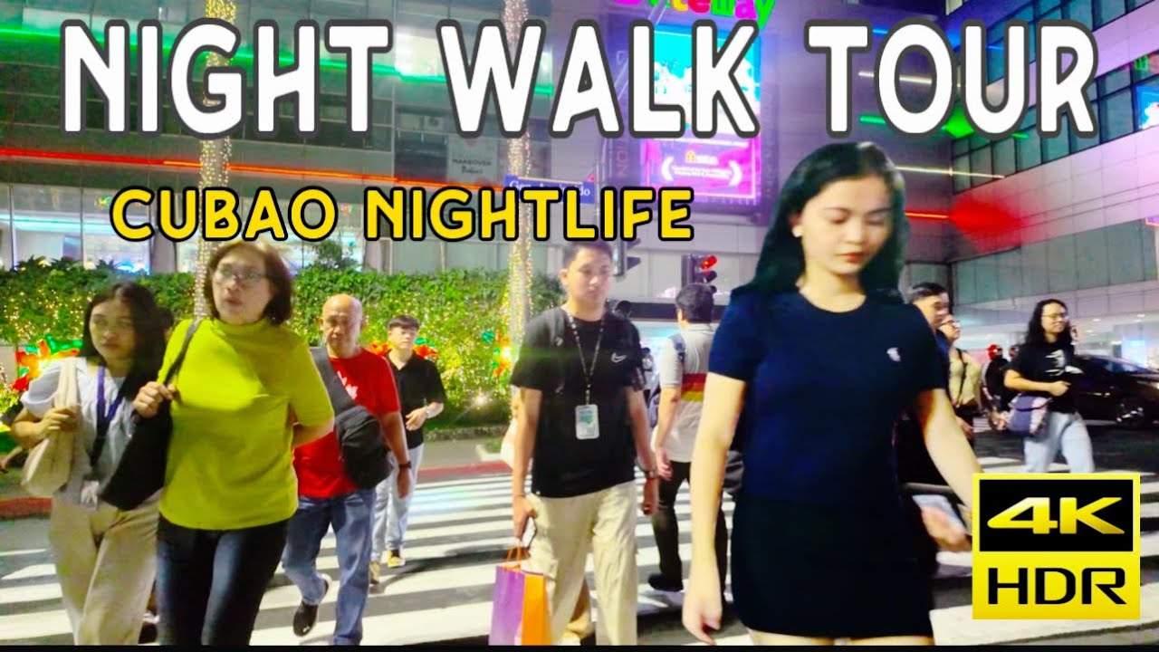 Araneta City Cubao Nightlife Walking Tour, Quezon City Philippines 4K ...