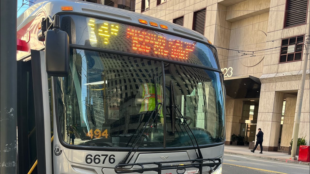 SF Muni #6676 (14R) to Daly City BART (Full Ride) - YouTube