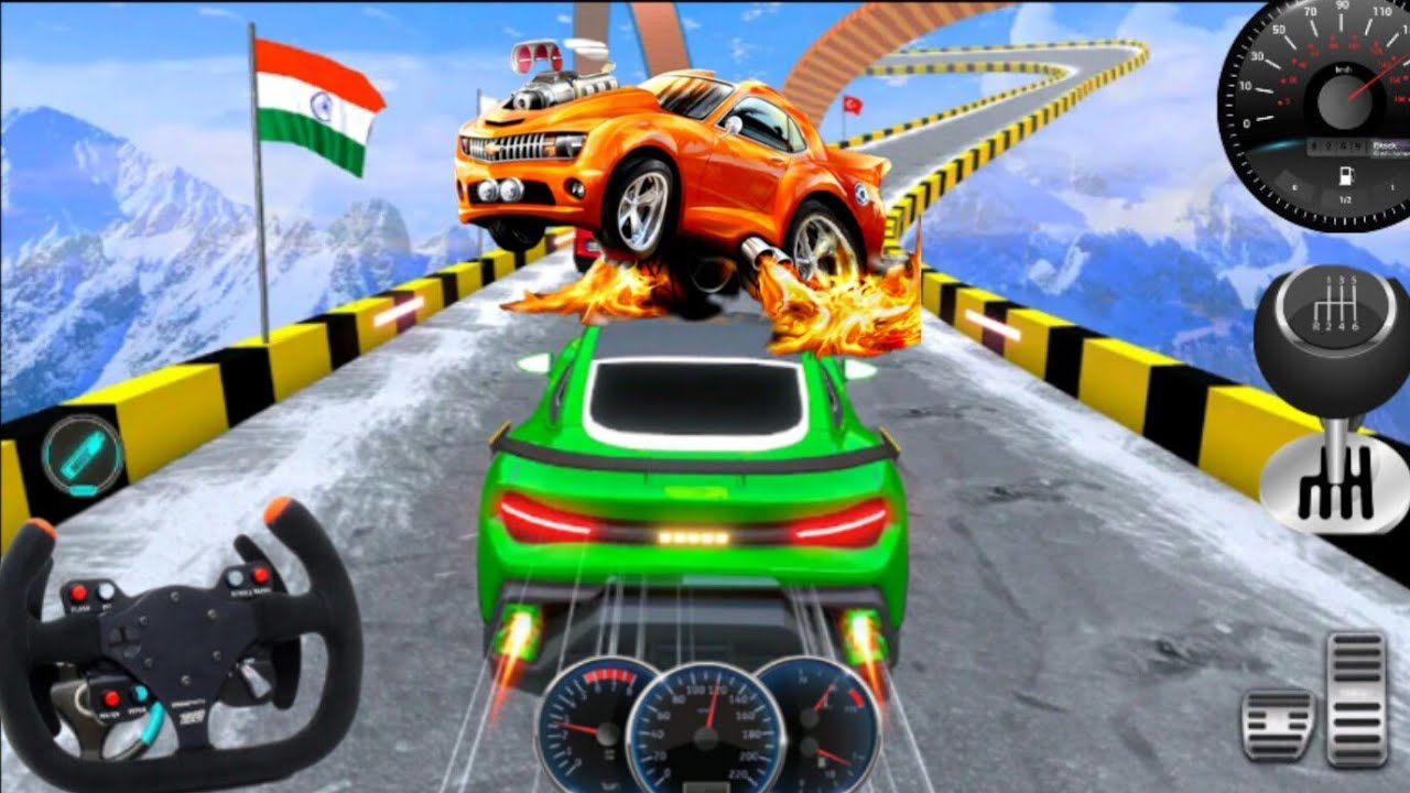 Mega Ramp Car Stunts Reshing Impossible Car Tracks #3 Android gameplay ...