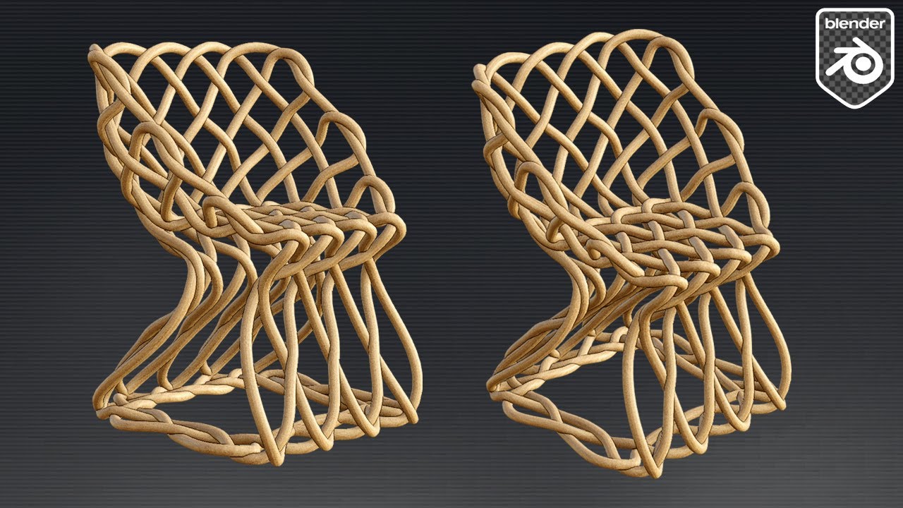 Blender Tutorial - How to Model a Wicker Armchair - YouTube