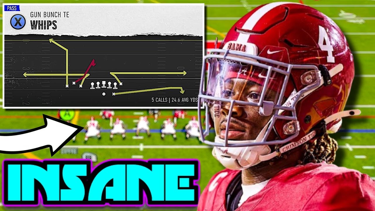 The Most ELECTRIC Offense in College Football 25! Gun Bunch TE Scheme ...