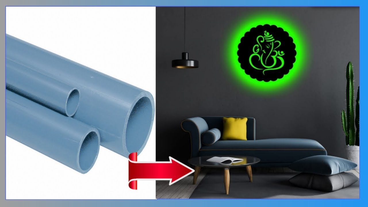 How To Make Ganesh 3D Decoration Light Use To Pvc pipe|| Wall Decoration,#Newtechxyz - YouTube