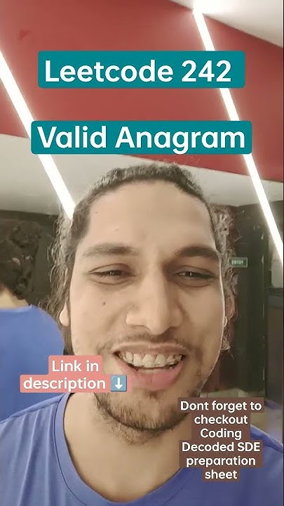 Leetcode 242 Valid Anagram - YouTube