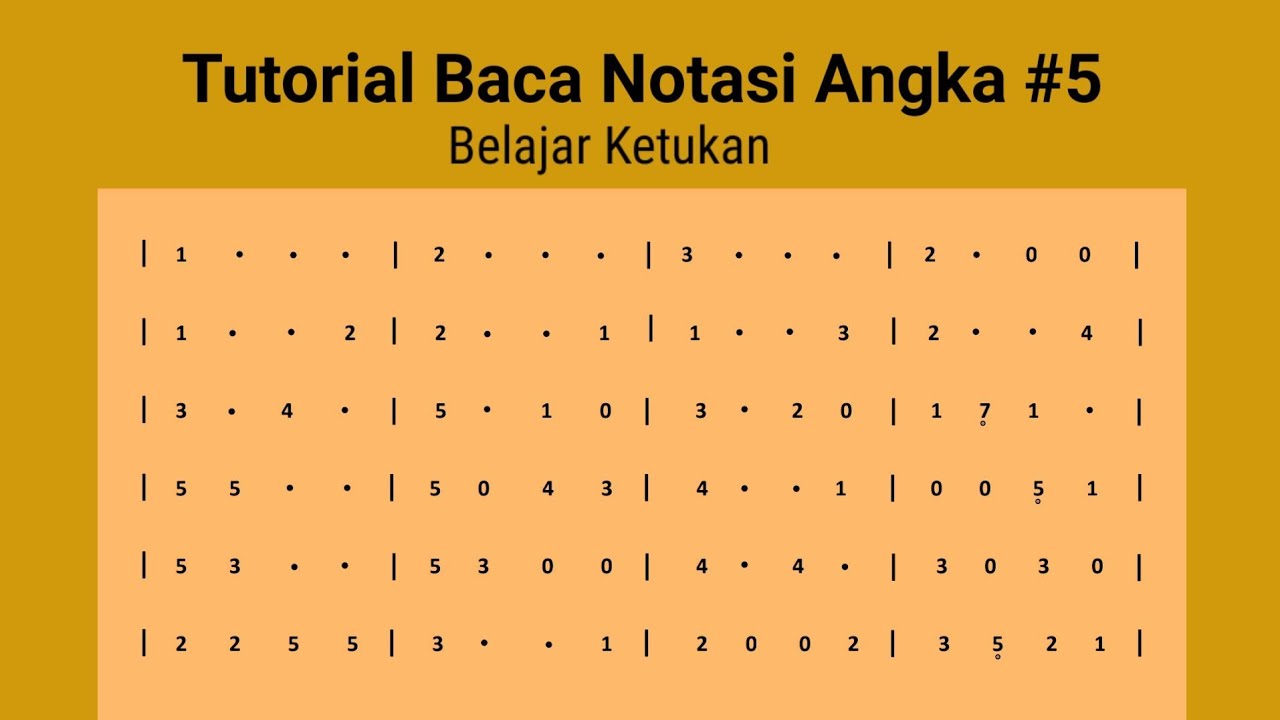 Tutorial Baca Notasi Angka #5 - YouTube