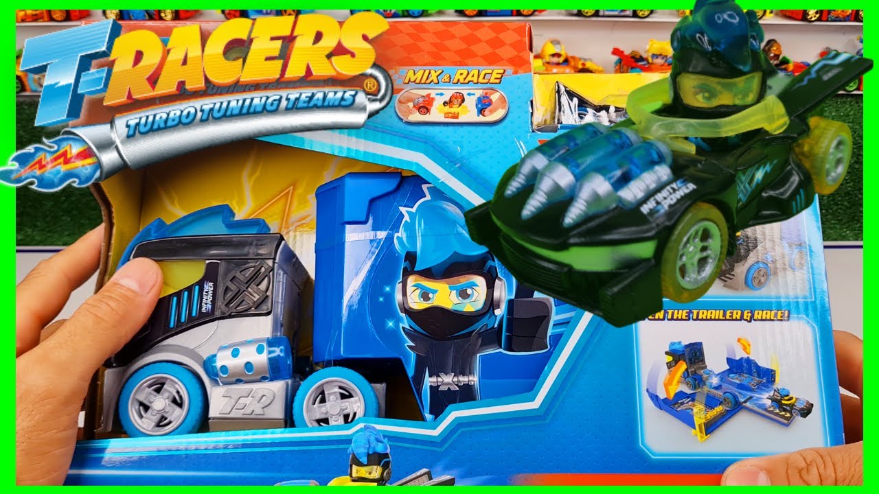 T-RACERS series 4 UNBOXING GLOW RACE CAMION TURBO TRUCK x racer diseño ...