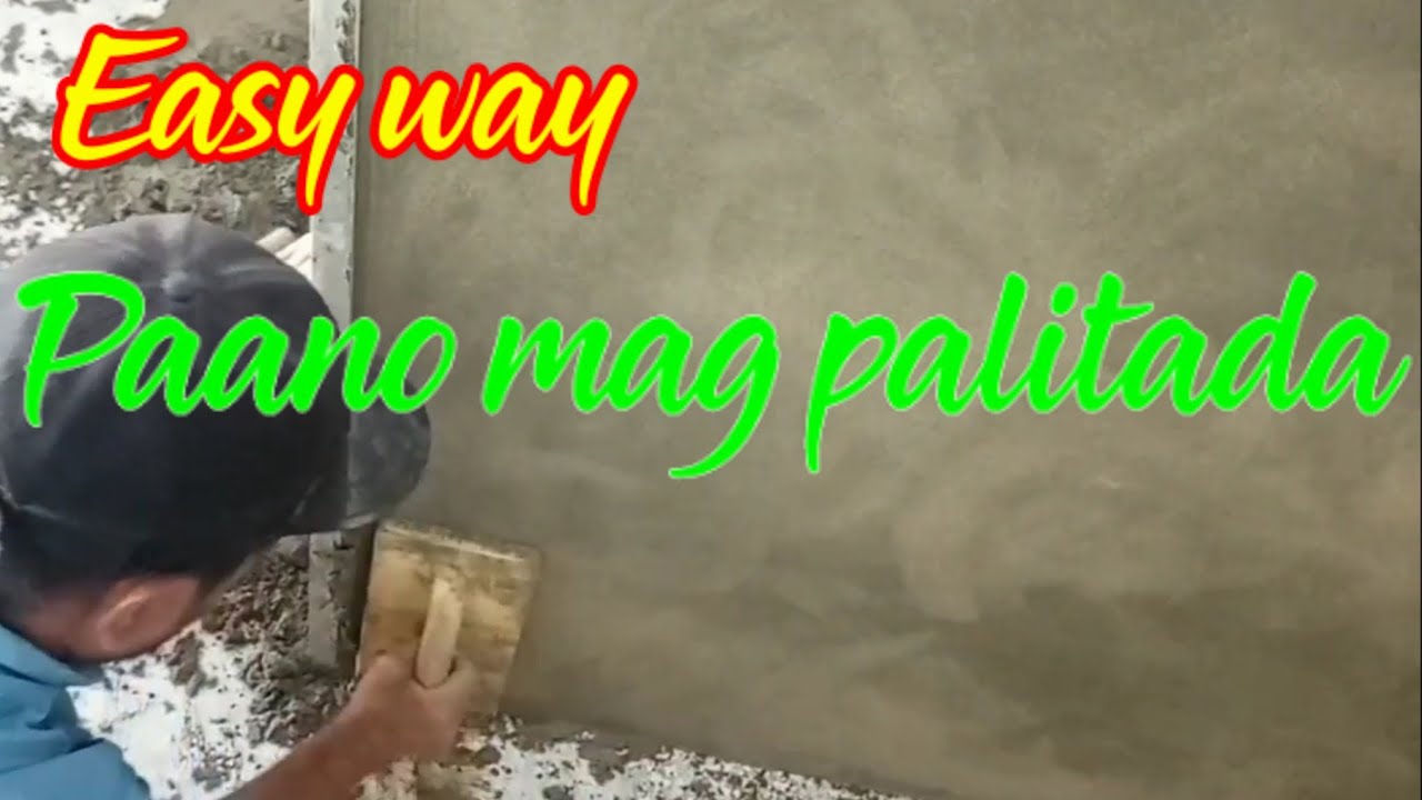 Paano mag palitada sa wall ng counter. - YouTube
