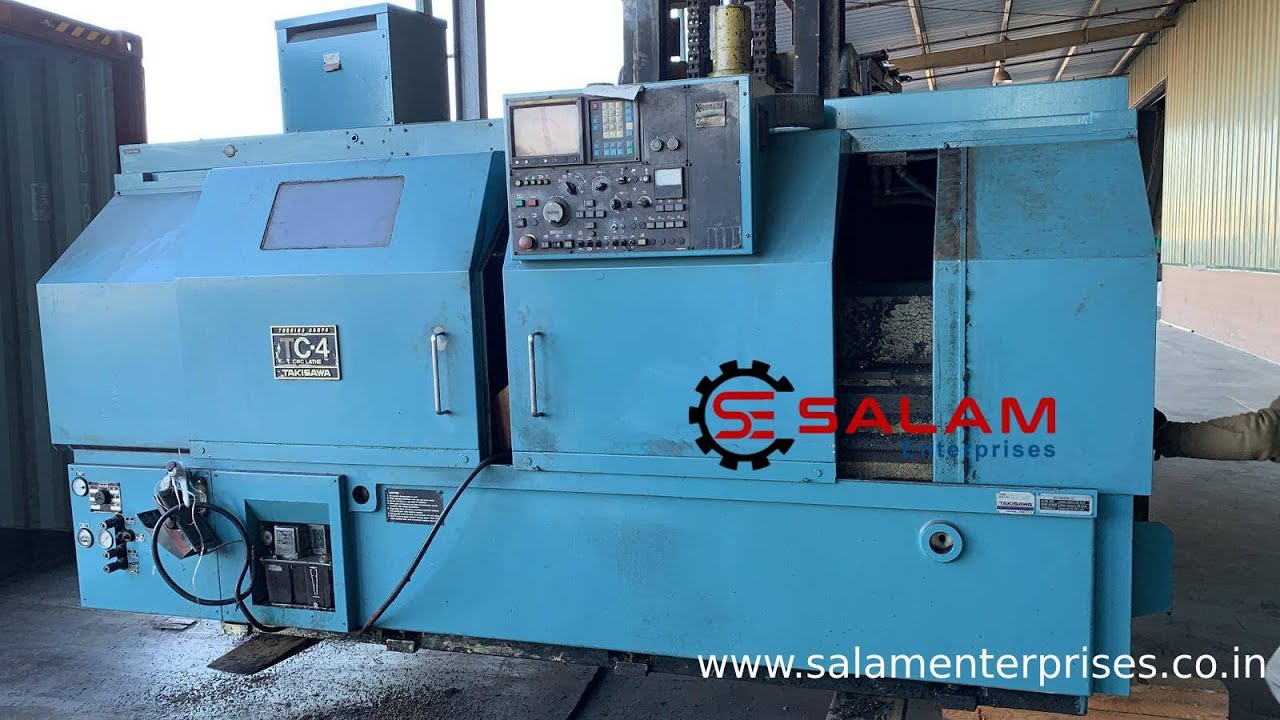 TAKISAWA TC-4 CNC LATHE (TURNING CENTER) - YouTube