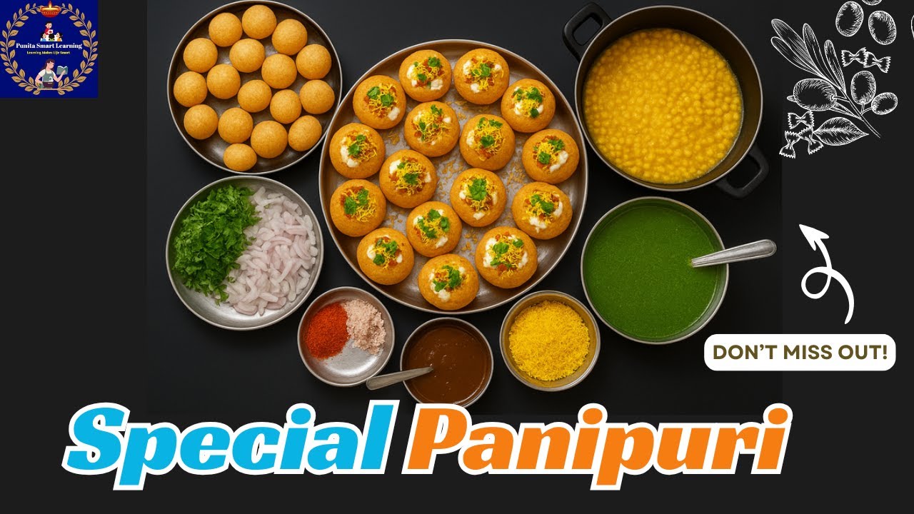 Pani Puri Special Recipe | Street Style Golgappa at Home | Crispy ...