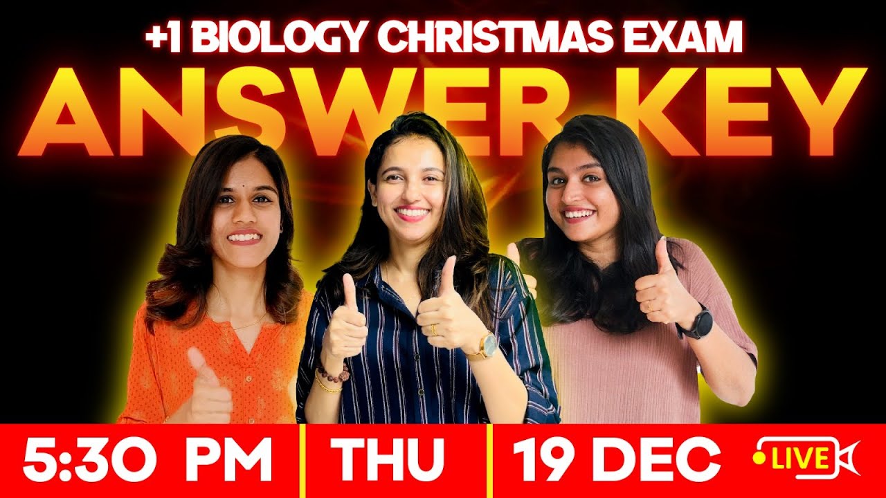 Plus One Biology Exam | Answer Key | Exam Winner +1 - YouTube