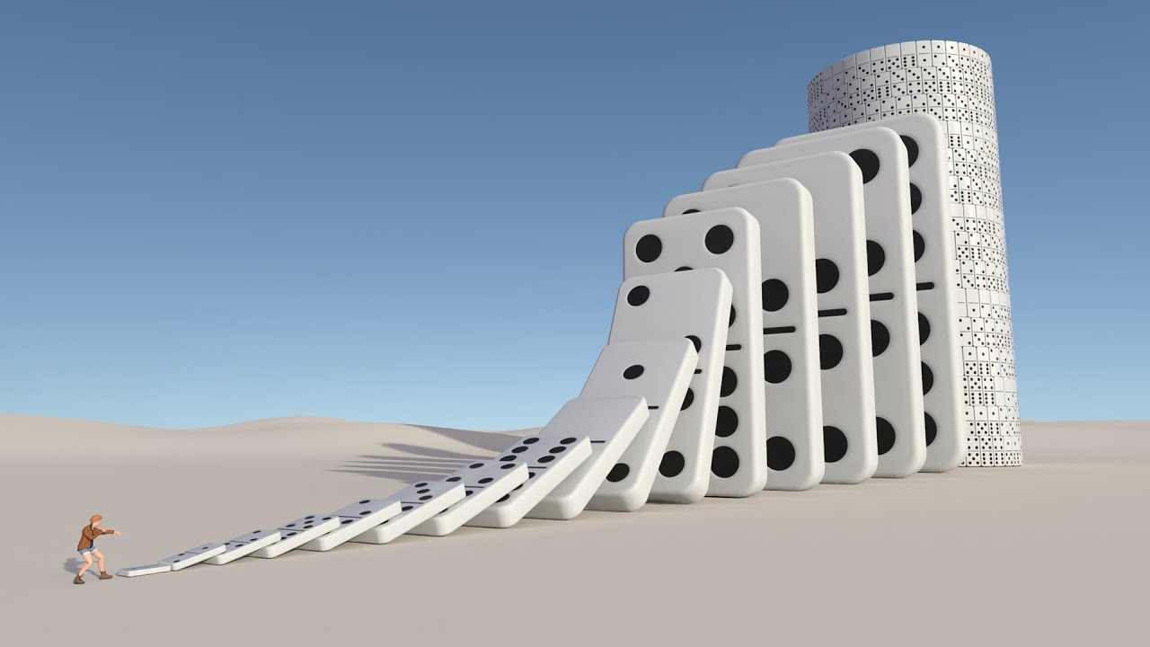 Big Domino Effect Animation V1 - YouTube
