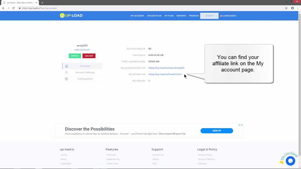 Upload files and earn money - up-load.io - YouTube