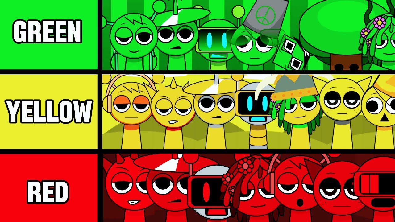 Incredibox Sprunki GREEN VS YELLOW VS RED - YouTube