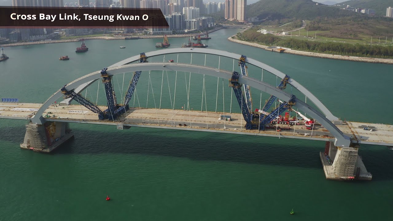 三分鐘睇 將軍澳大橋邊跨組件五天完成安裝工程 Cross Bay Link bridge span sections installed ...