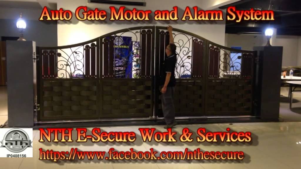 Auto gate motor and Alarm system - YouTube